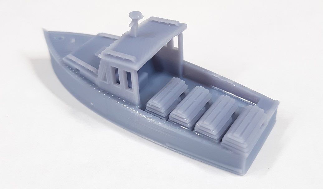 Rail Scale Models: The Wharf at Mudd Creek ~ Lobster Boat - HO Scale