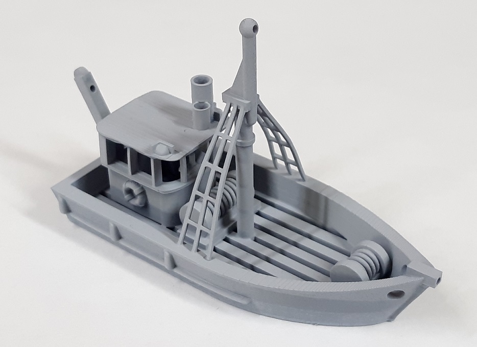 Rail Scale Models: The Wharf at Mudd Creek ~ Trawler Aft Cabin - HO Scale