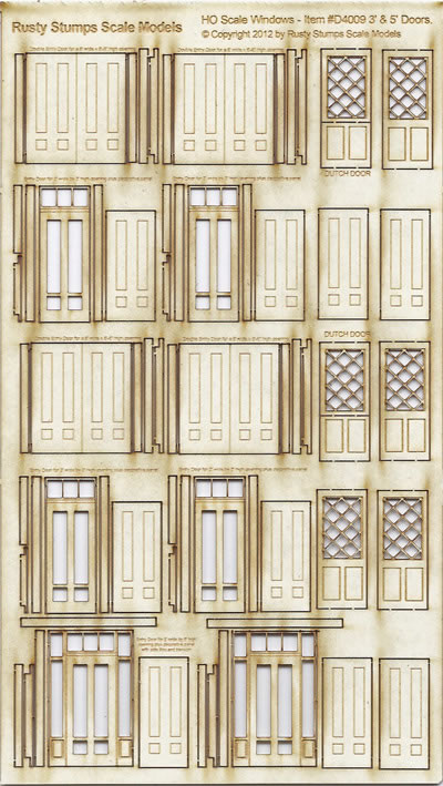 Rail Scale Models: HO Scale Variety of Doors