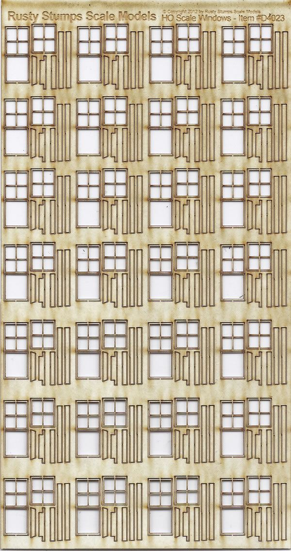 Rail Scale Models: HO Scale 28 2ft~6in x 5ft~3in Double Sash Windows