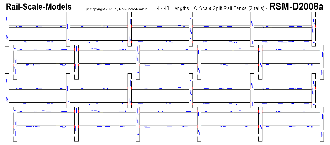 Rail Scale Models: HO Split Rail Fencing