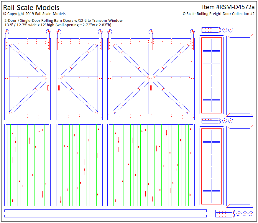 Rail Scale Models: O Scale Collection of Freight Doors