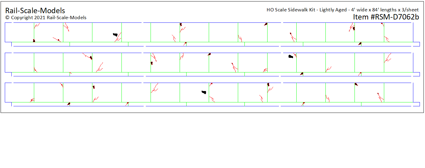 Rail Scale Models: HO ~ Sidewalks