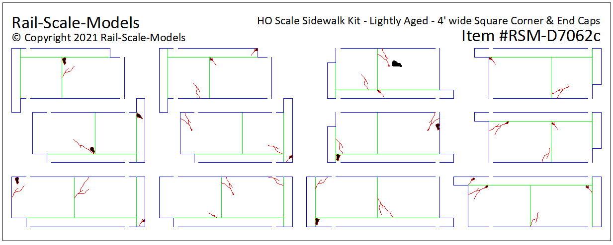 Rail Scale Models: HO ~ Sidewalks
