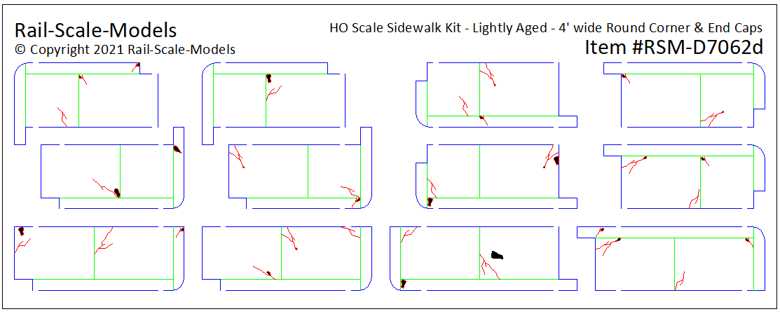 Rail Scale Models: Sidewalks