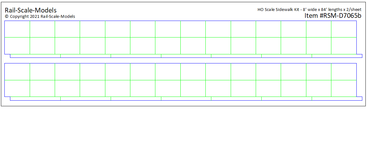 Rail Scale Models: HO ~ Sidewalks