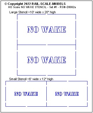Rail Scale Models: Stencil ~ No Wake