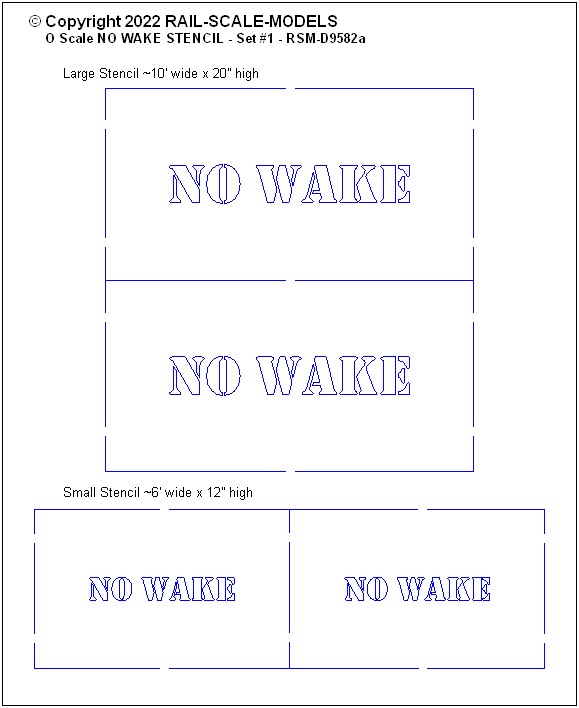 Rail Scale Models: Stencil ~ No Wake